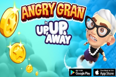 Angry Gran in Up, Up & Away - TechGrapple Games