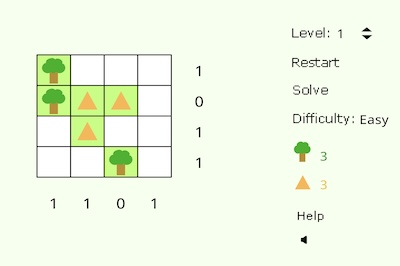 Tents and Trees Puzzle - TechGrapple Games