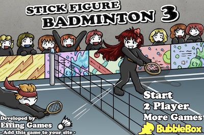 Stick Figure Badminton 3 - TechGrapple Games